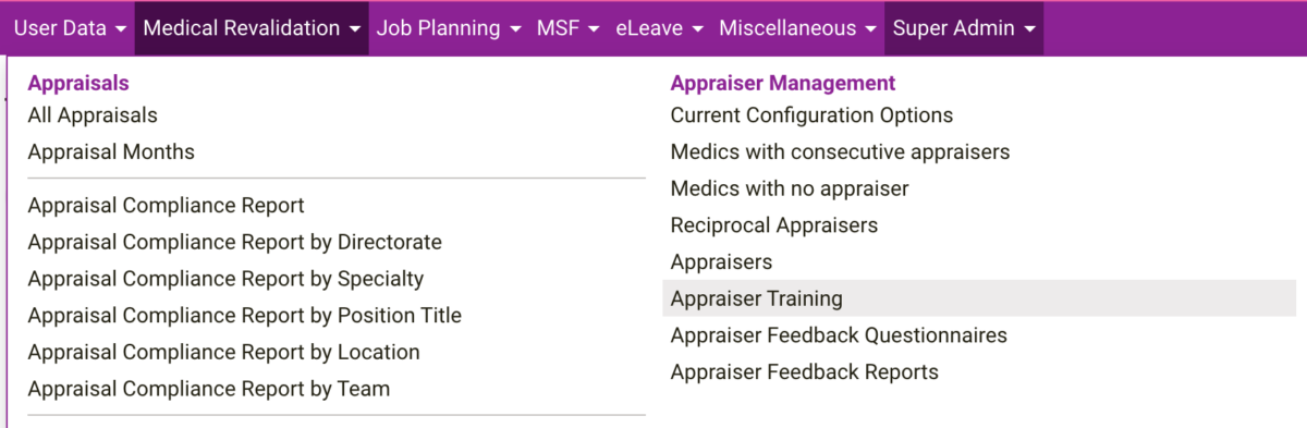 Appraiser Training Evidence - SARD