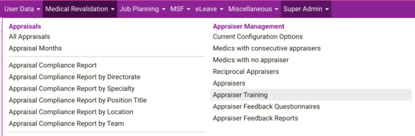 Appraiser Training Evidence - SARD