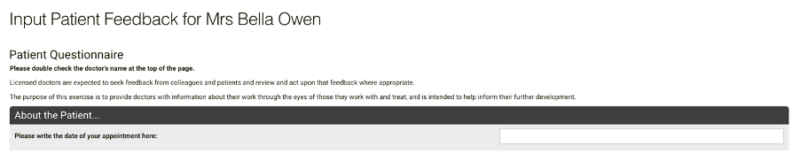 Online Patient Feedback - SARD