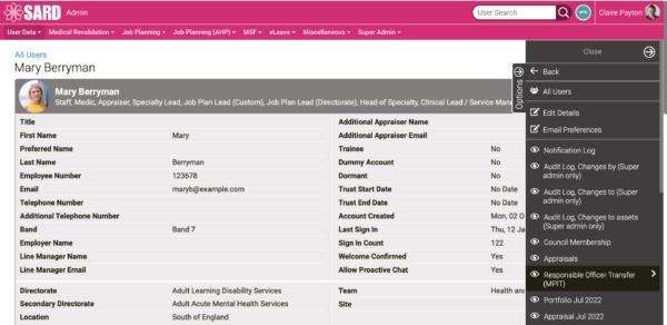 New feature – MPIT Form | SARD | NHS Staff Planning